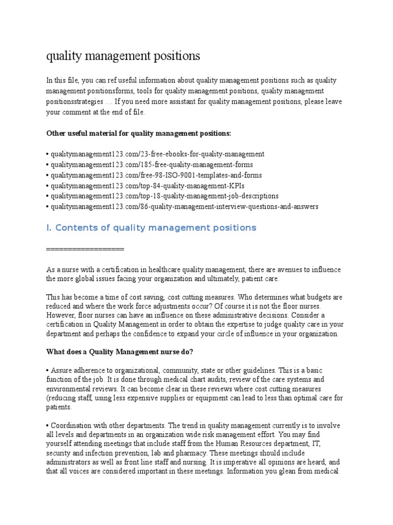 Quality Management Positions | PDF | Scatter Plot | Correlation And Dependence