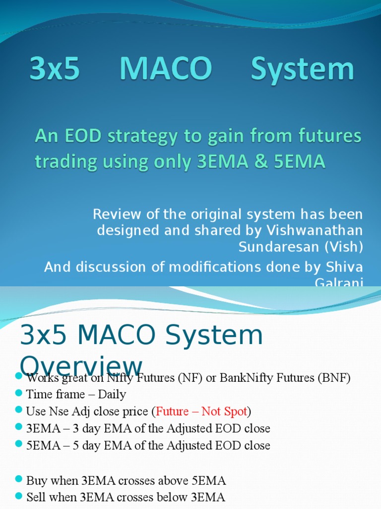3x5 MACO System for Nifty Futures | PDF | Technical Analysis ...