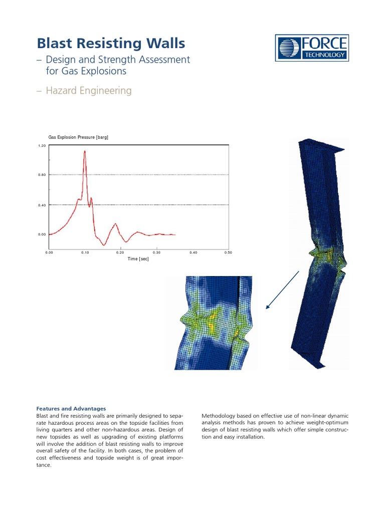 Blast Resisting Walls: Hazard Engineering | PDF | Deformation ...