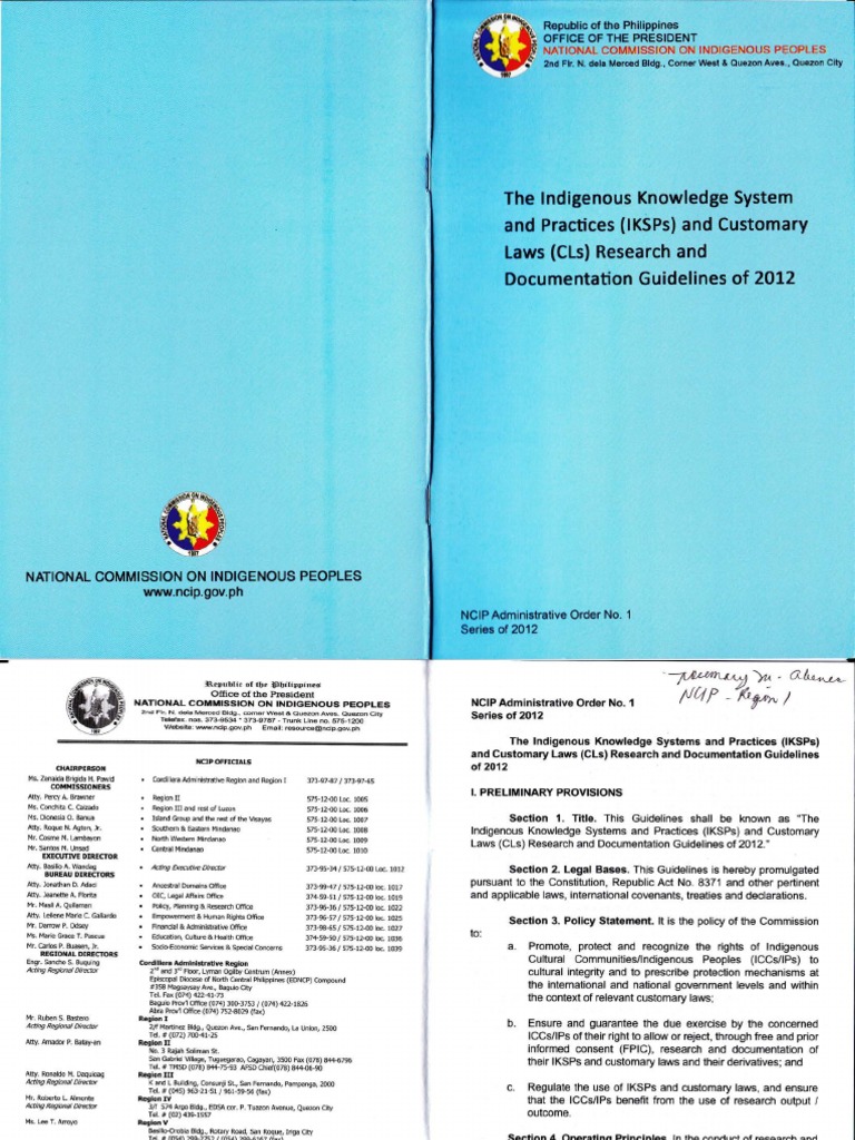 Primer Ncip Ao 1 S. 2012 Iksp CL Research Docu | PDF | Ownership ...