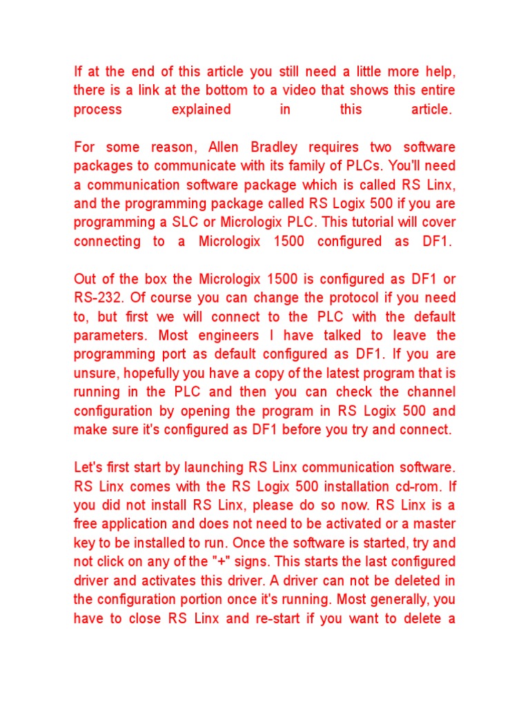PLC Description | PDF | Programmable Logic Controller | Microsoft Windows