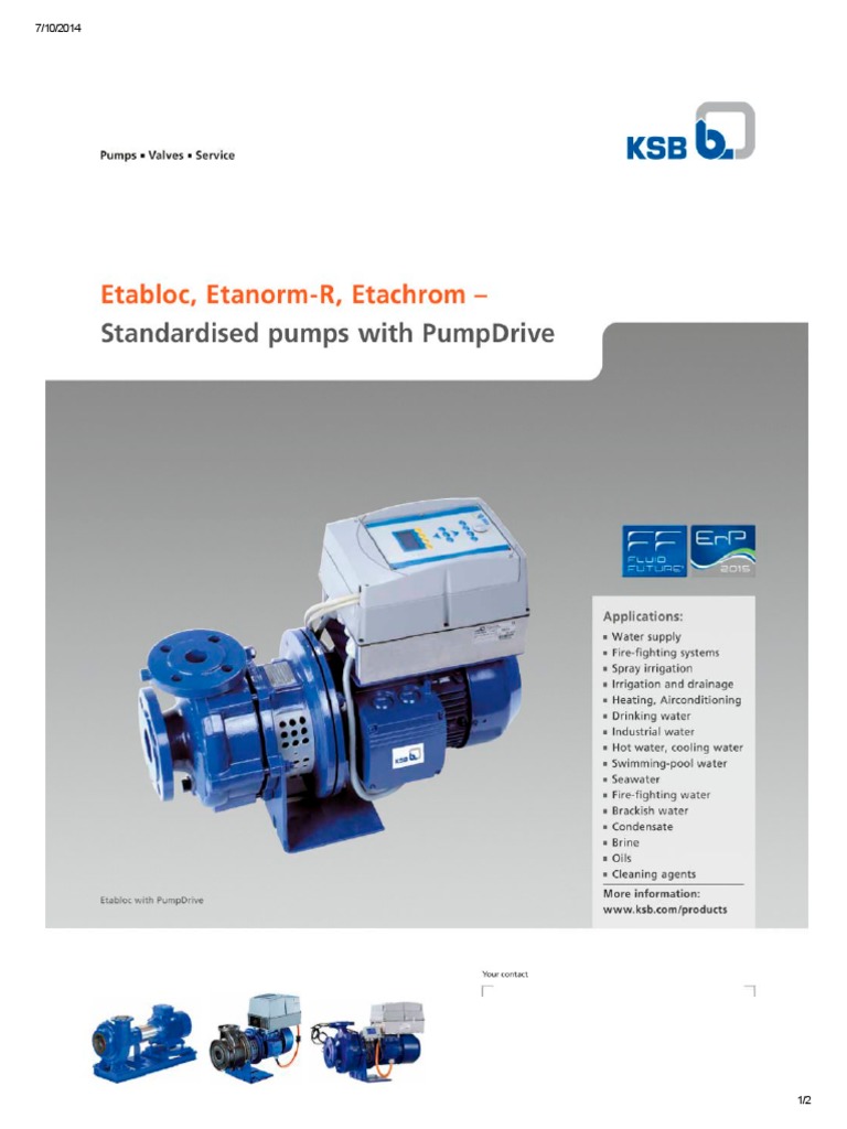 KSB | PDF | Pump | Bearing (Mechanical)