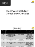 Statutory Check List in Excel | PDF | Overtime | Employment