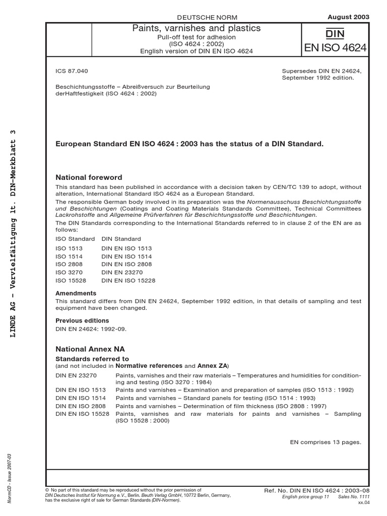 En ISO 4624 - Pull-Off Test for Adhesion | International Organization ...