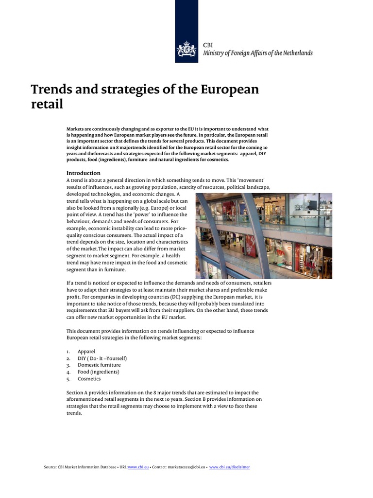 Trends and Strategies of The European Retail | PDF | Retail ...
