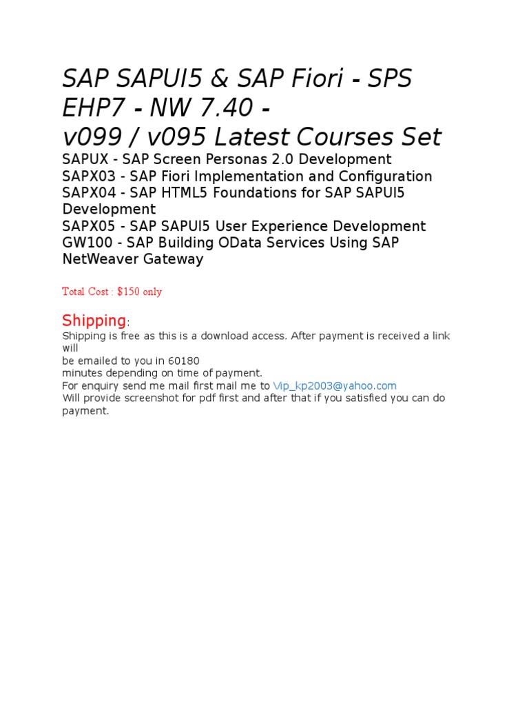 Sap Sapui5 | PDF