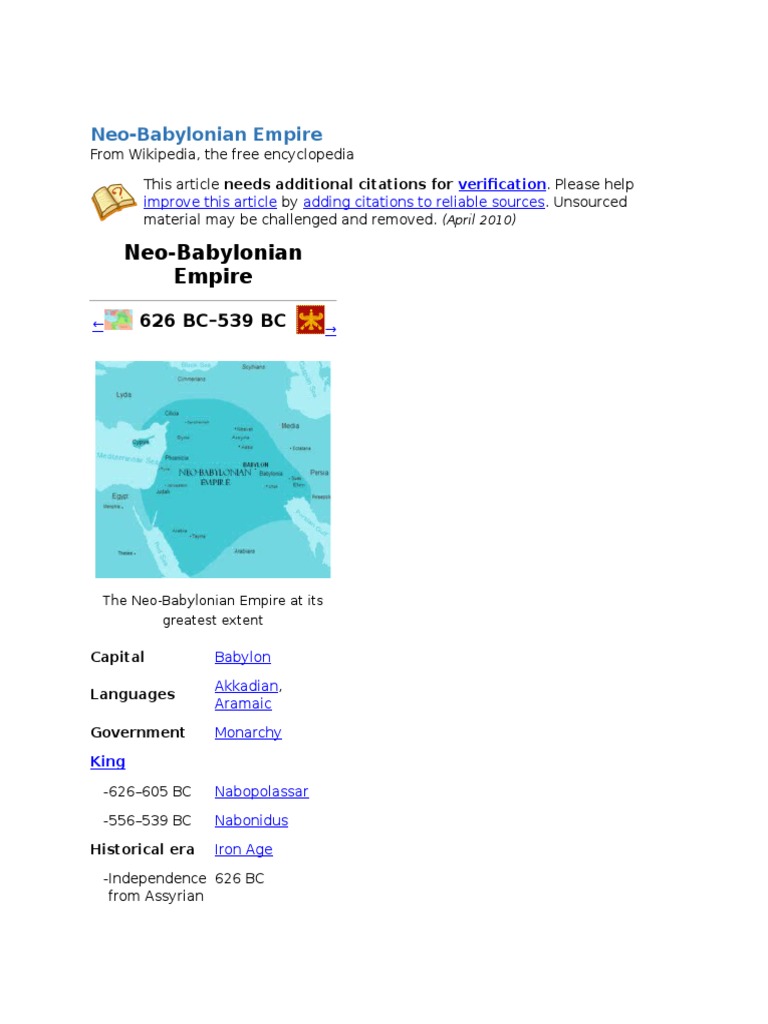 Neo Babylonean Empire | PDF | Babylonia | Assyria