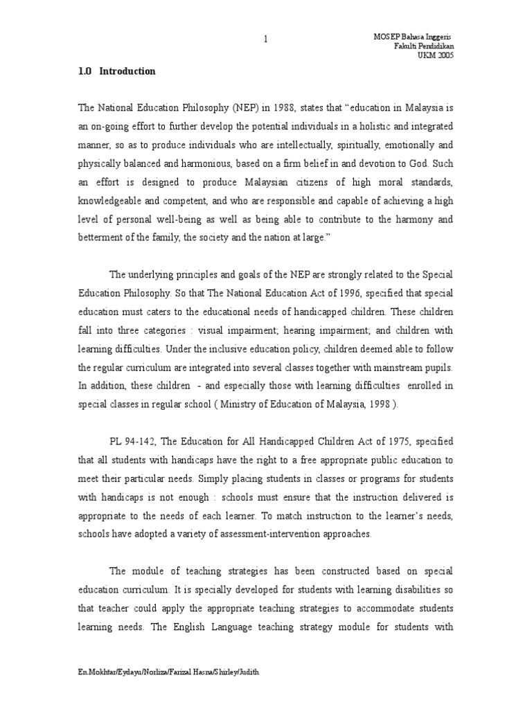 Introduction To MOSEP | PDF | Constructivism (Philosophy Of Education ...