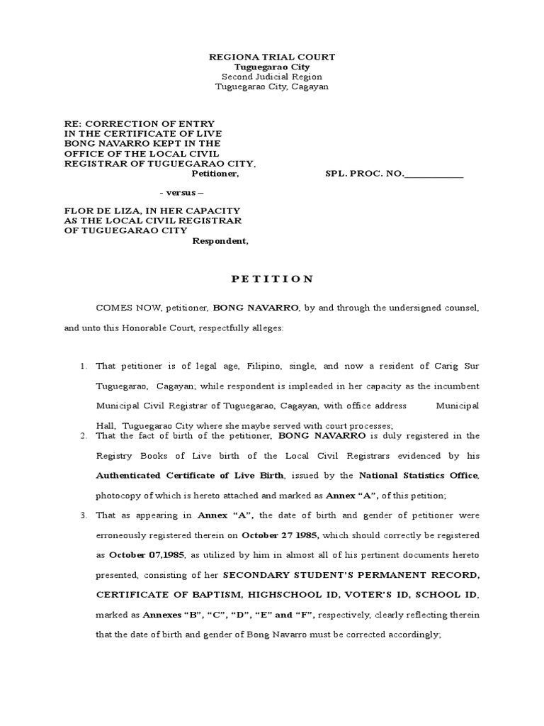 Correction of Entry | PDF | Social Institutions | Social Science