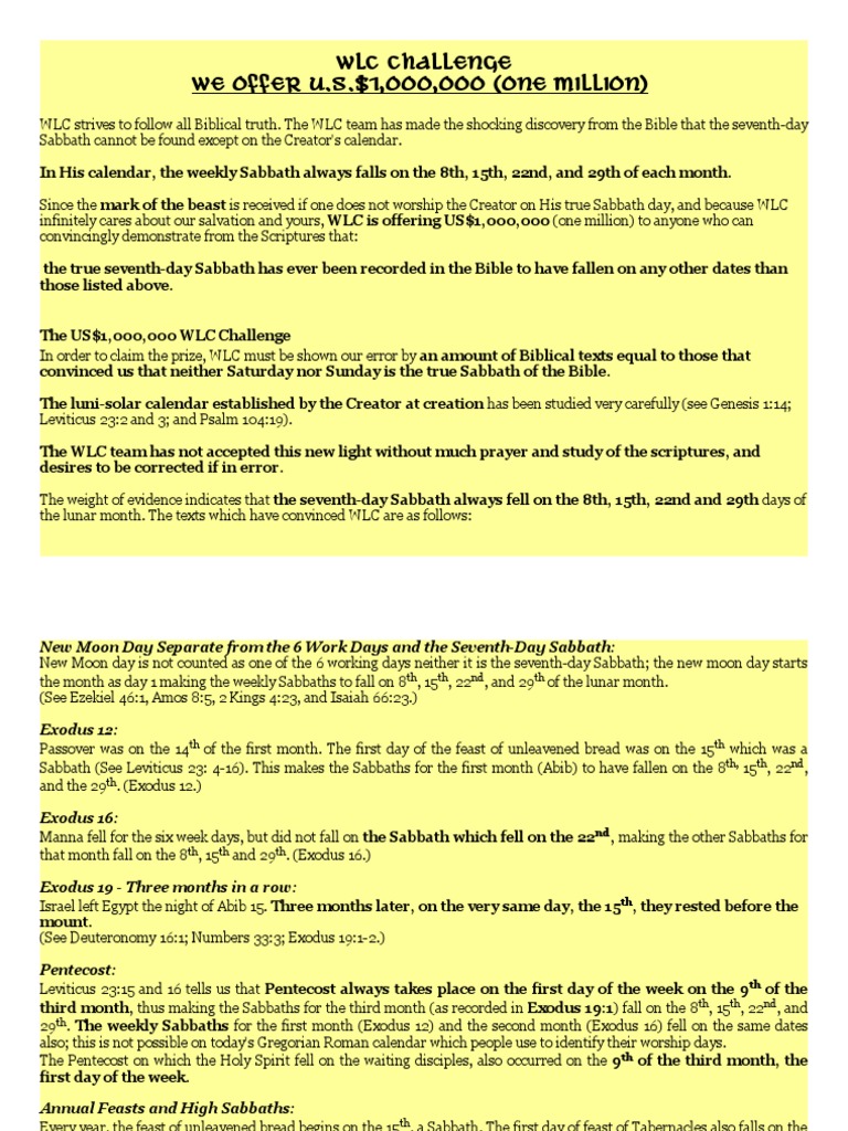 World's Last Chance $1,000,000 Challenge Answered | PDF | Eternal Life ...