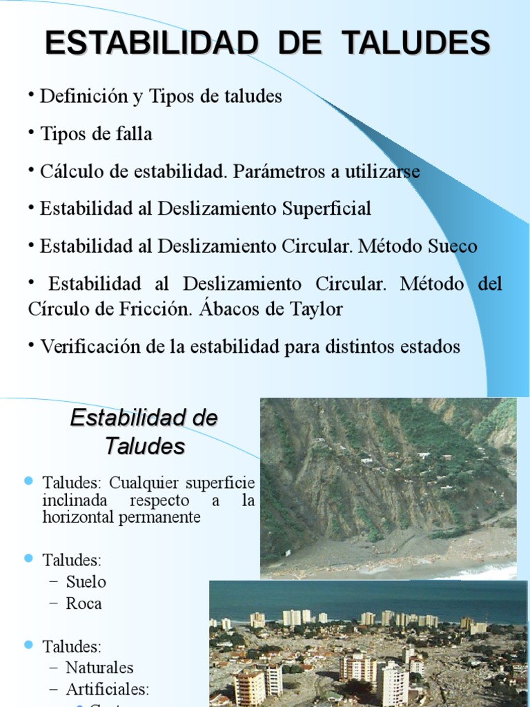 Estabilidad de Taludes | Fricción | Falla (geología)