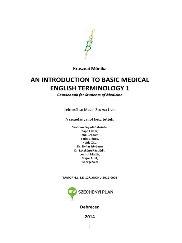 An Introduction To Basic Medical English Terminology 1 | PDF ...
