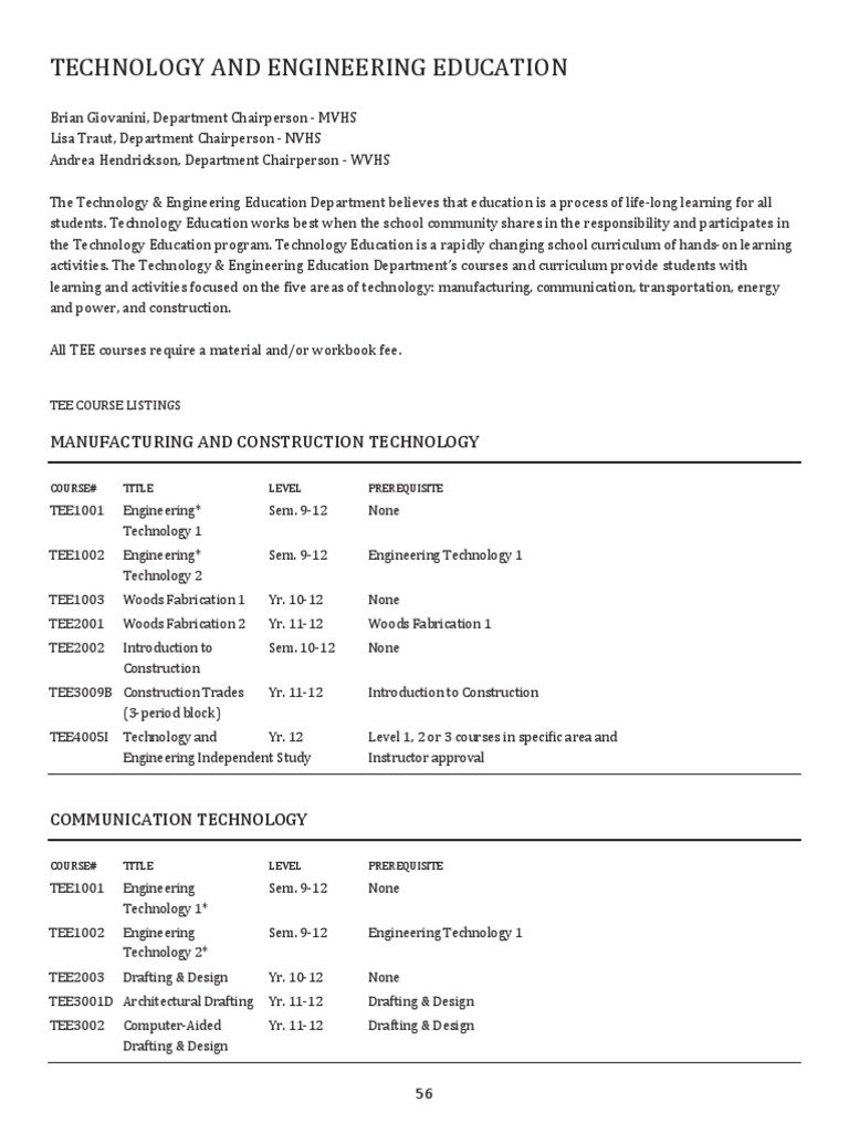 Technology & Engineering Education Courses | PDF | Computer Aided ...