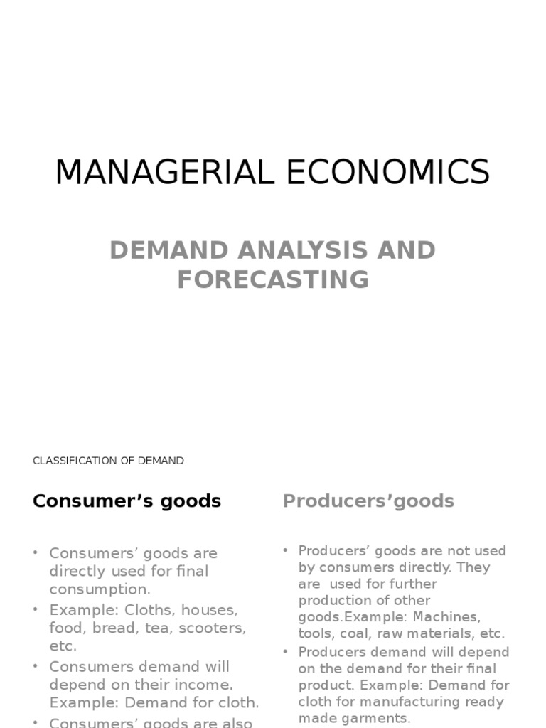 Managerial Economics: Demand Analysis and Forecasting | PDF | Forecasting | Survey Methodology