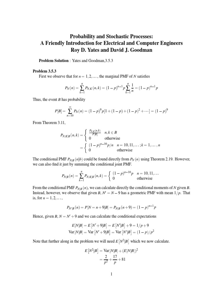 Probability and Stochastic Processes: A Friendly Introduction For ...