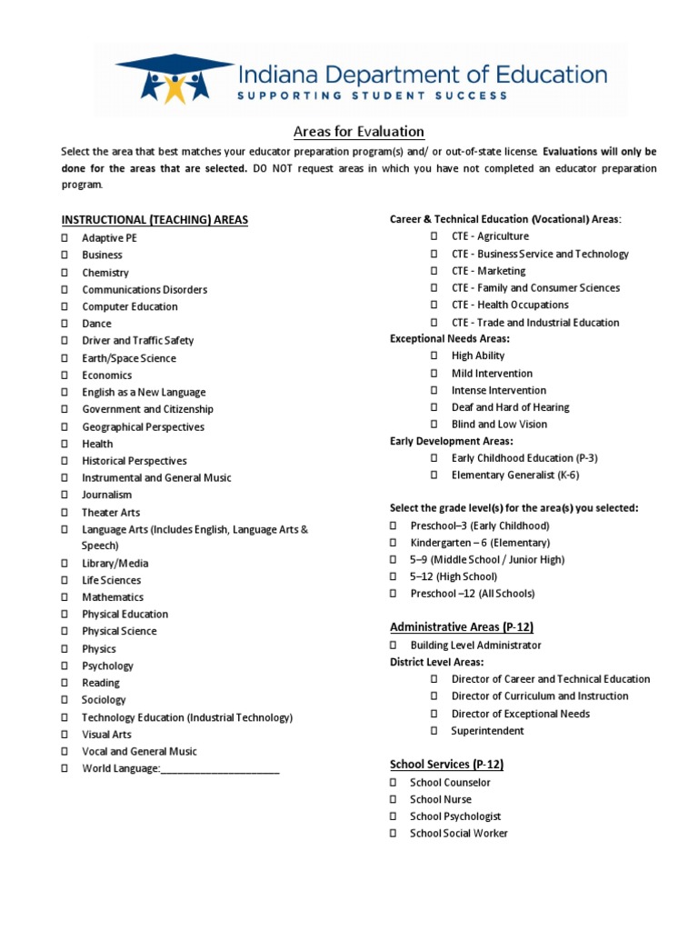 Educator Preparation Program Evaluation Areas | PDF