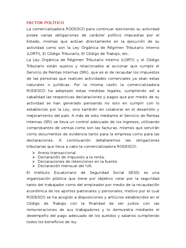 Factor Político | PDF | Producto Interno Bruto | Impuestos