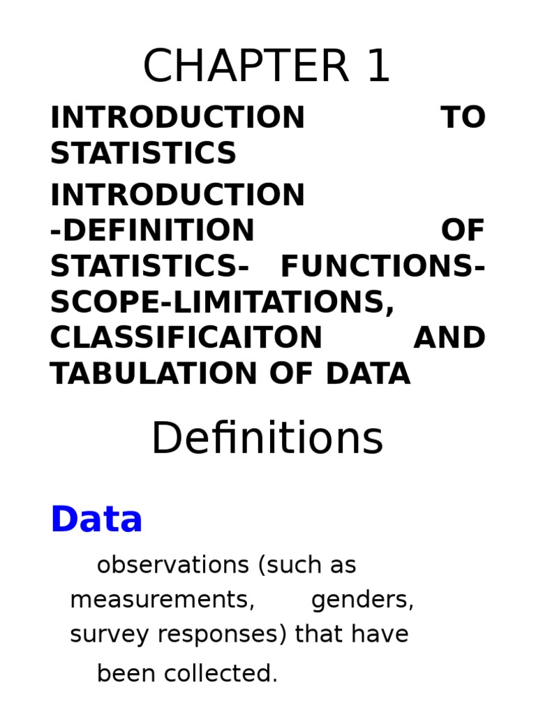 Introduction To Statistics | Download Free PDF | Statistical Inference ...