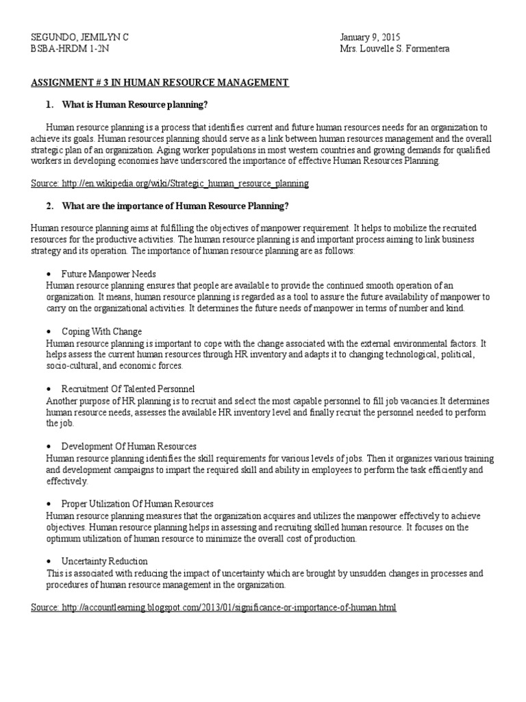 Hr Planning | Human Resource Management | Human Resources