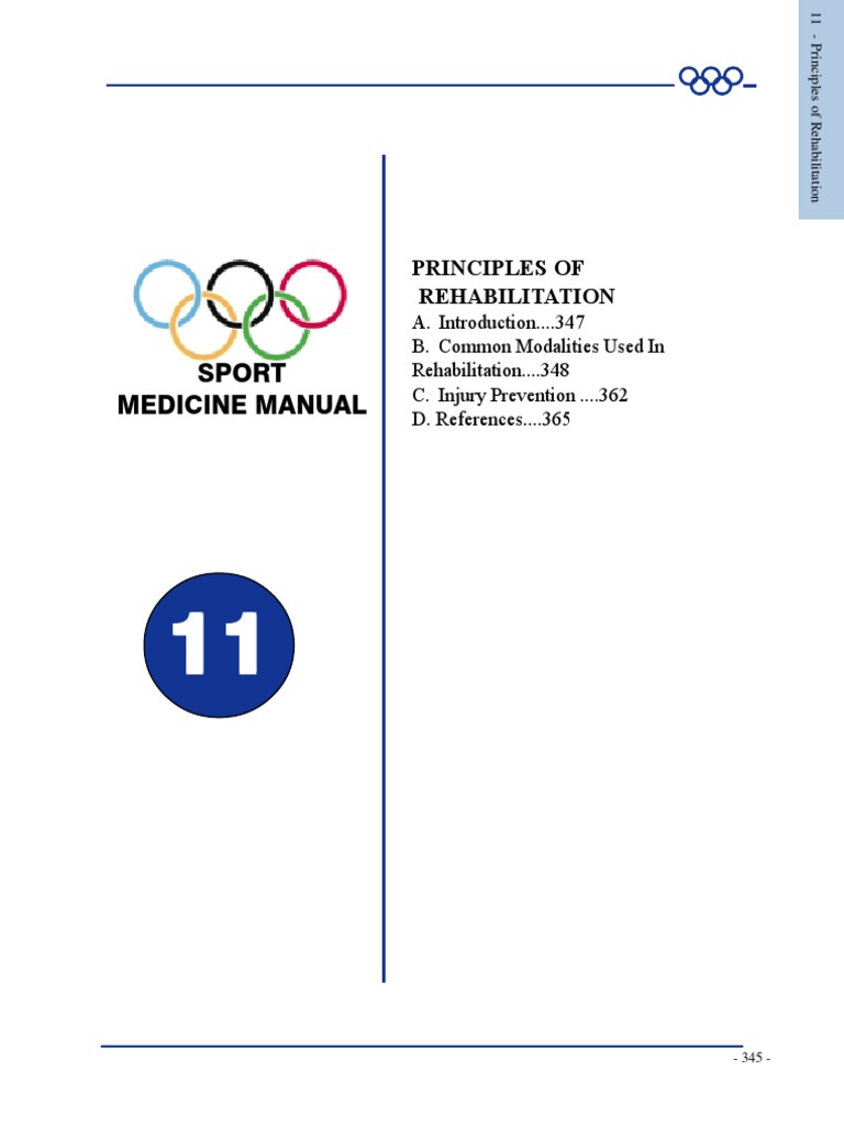 Sport Medicine Manual: Principles of Rehabilitation | PDF | Balance ...
