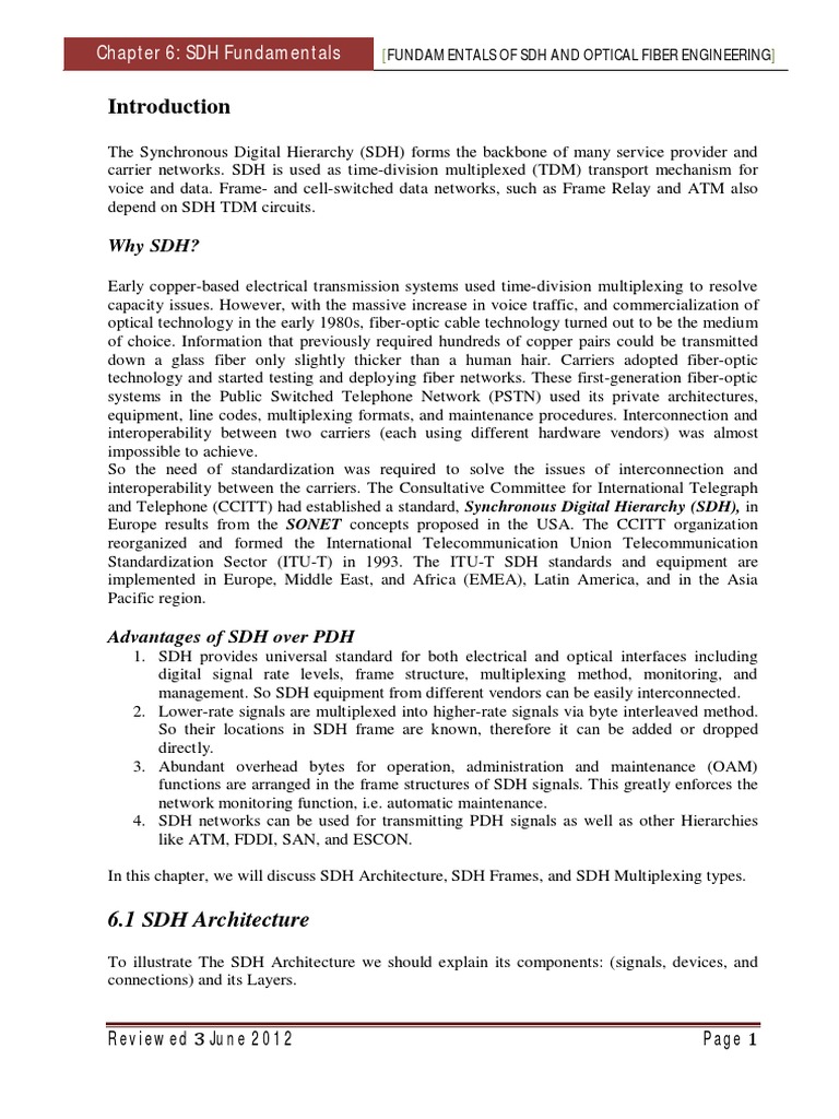 11 Chapter 6 SDH Fundamentals (Book) | PDF | Public Switched Telephone ...