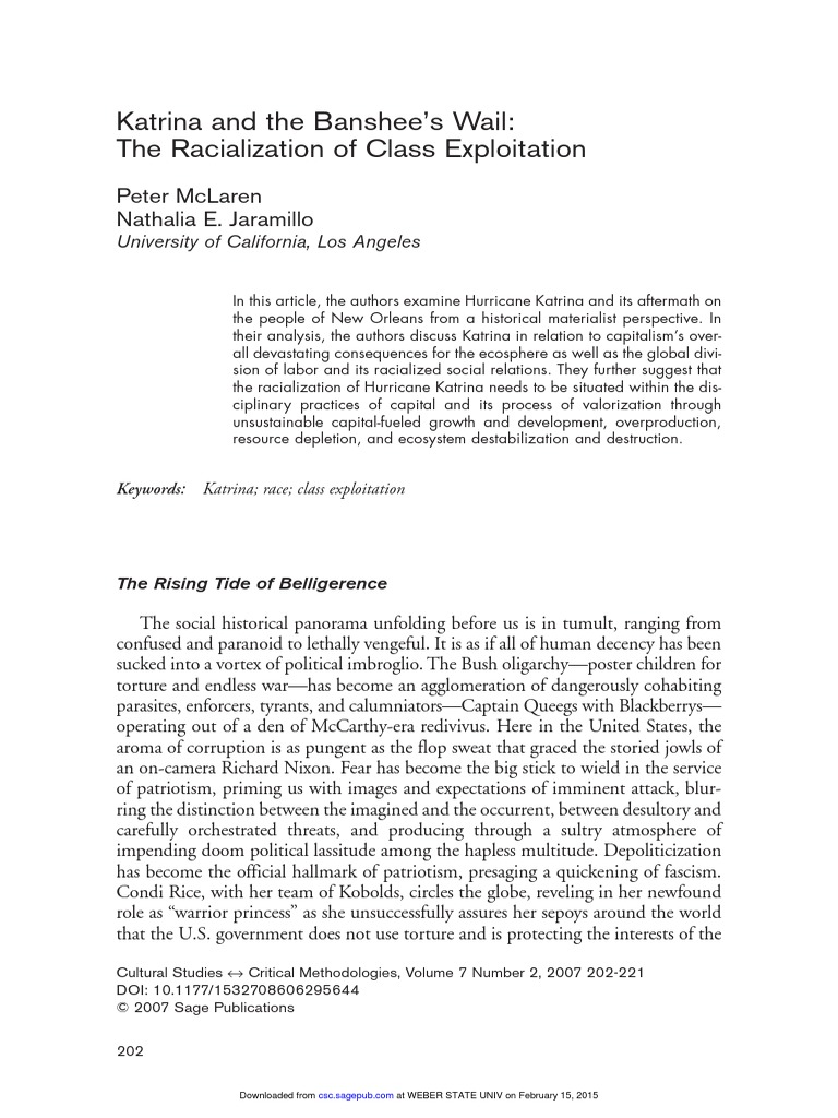 Katrina and Racism | PDF | Hurricane Katrina | Immigration