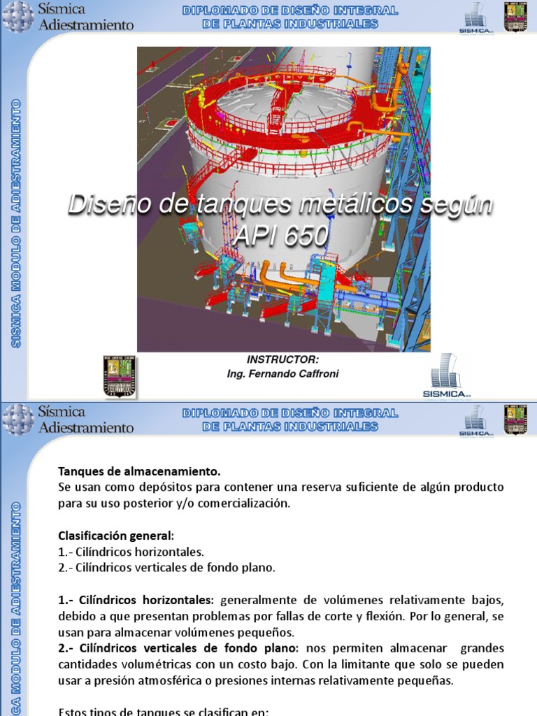 Diseño de Tanques Según API 650 - Presentación | PDF | Soldadura ...
