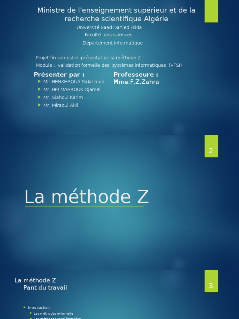 La Méthode Z | PDF | Classe (informatique) | Variable (informatique)