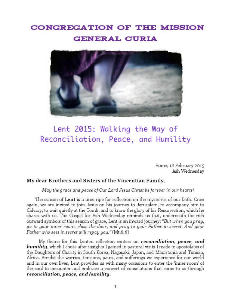 (ENG) Superior General - Lenten Letter 2015 | Download Free PDF | Lent ...