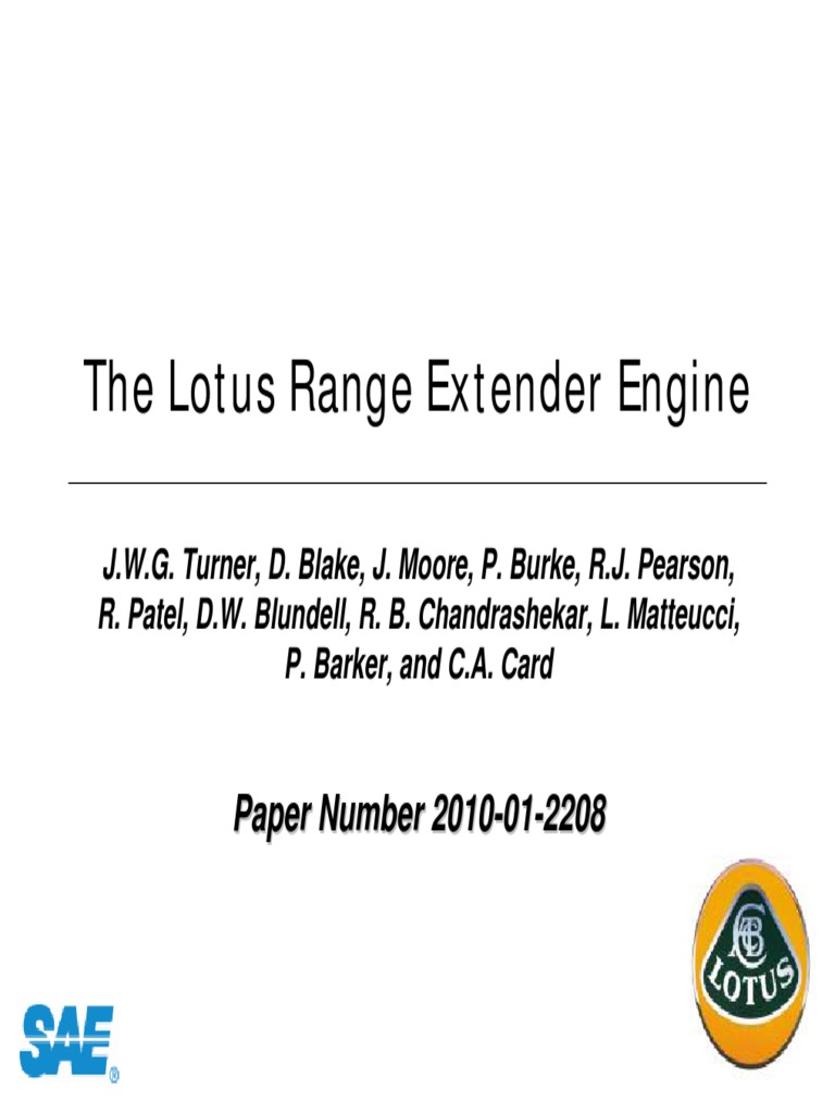 Lotus Range Extender Engine | PDF | Engines | Piston