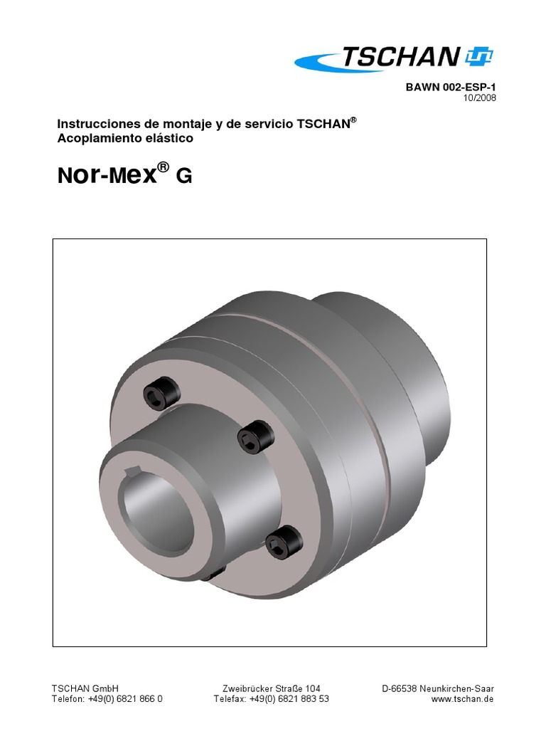 Datos Tecnicos Acoplamientos Nor-Mex | PDF | Perforar | Tornillo