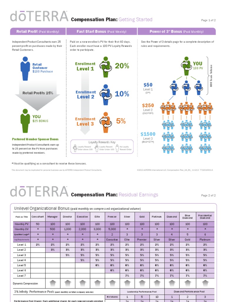 Compensation Plan Flyer (English) Europe 1251 | PDF | Business | Economies