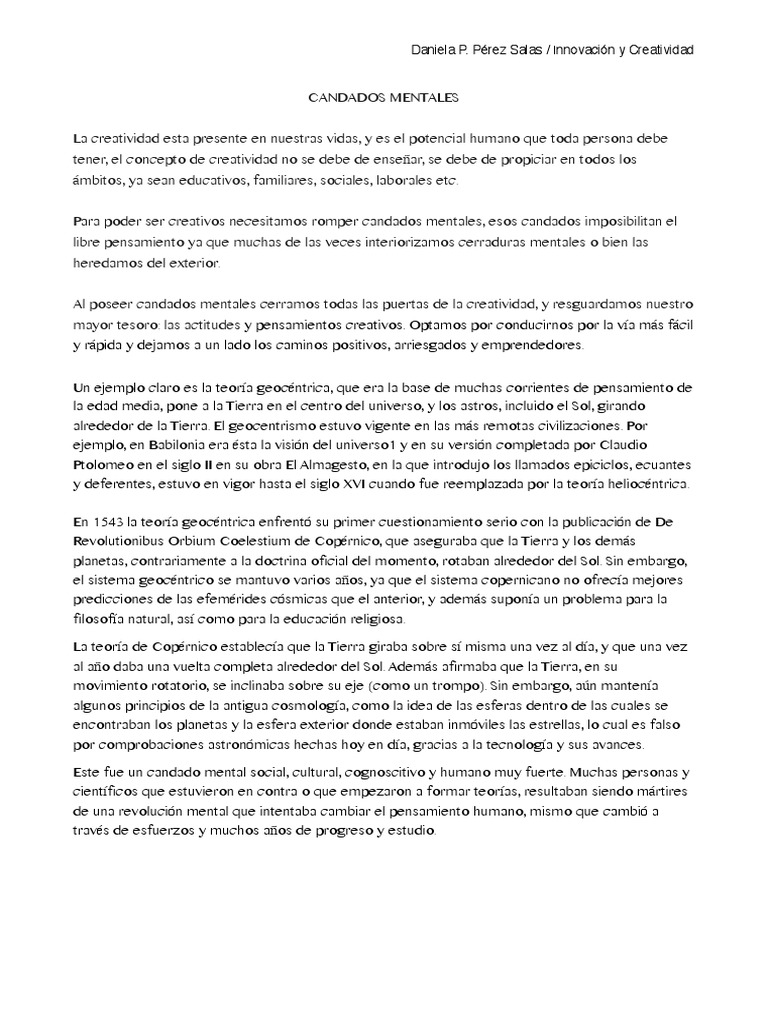 Rompiendo Candados Mentales Creativos | PDF | Interacciones de ...