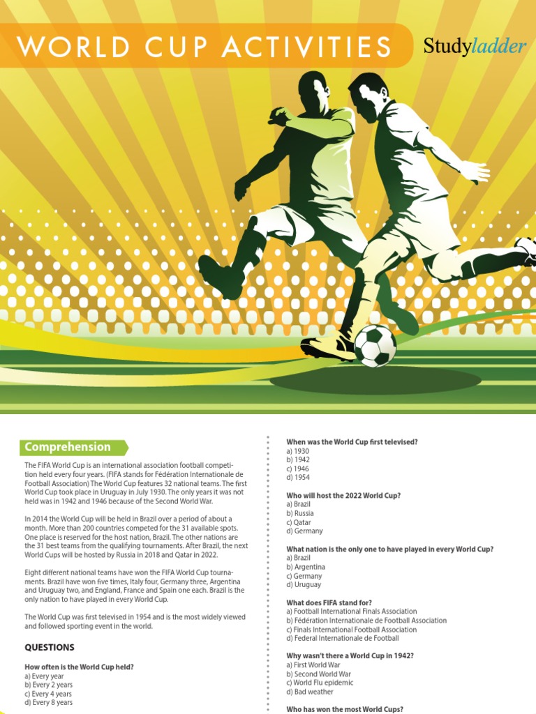 WORLD CUP ACTIVITIES | PDF | Fifa World Cup | Athletic Sports