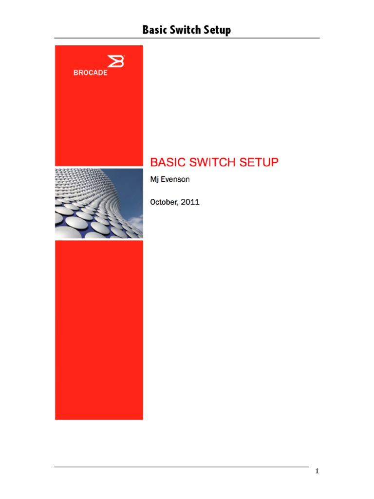 Brocade Basic Switch Setup | PDF | Network Switch | Multicast