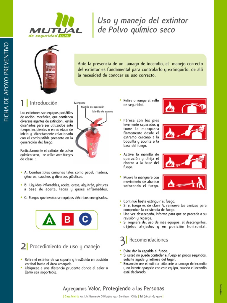 Uso y Manejo Del Extintor | PDF