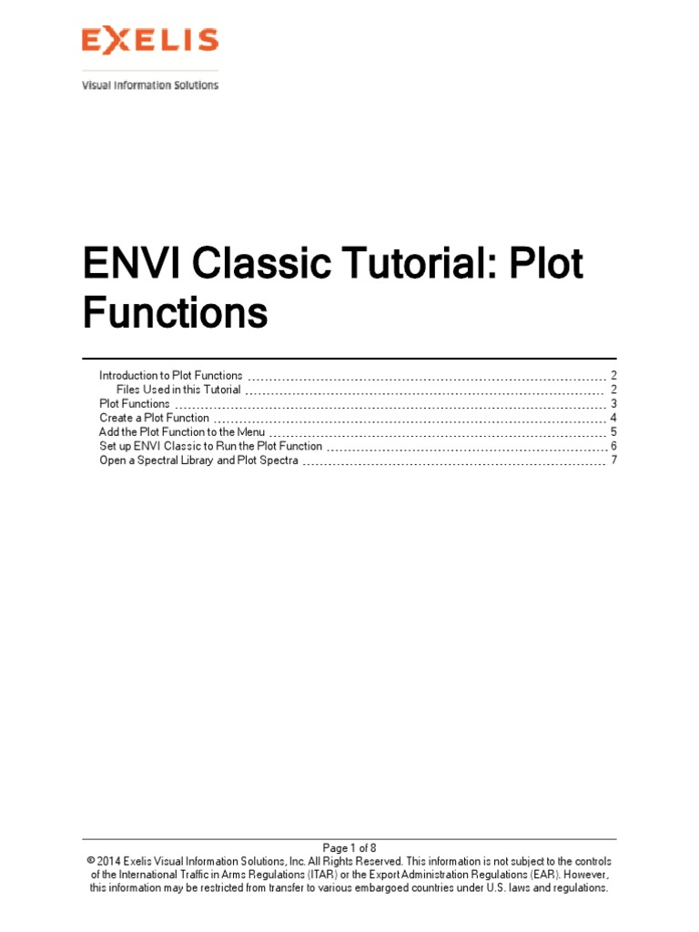 ENVI Classic Tutorial: Plot Functions | PDF | Library (Computing) | Text File
