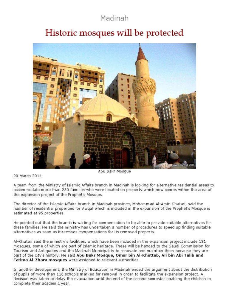 Madinah Mosque Expansion Plans 2014 | PDF | Travel | Religion ...
