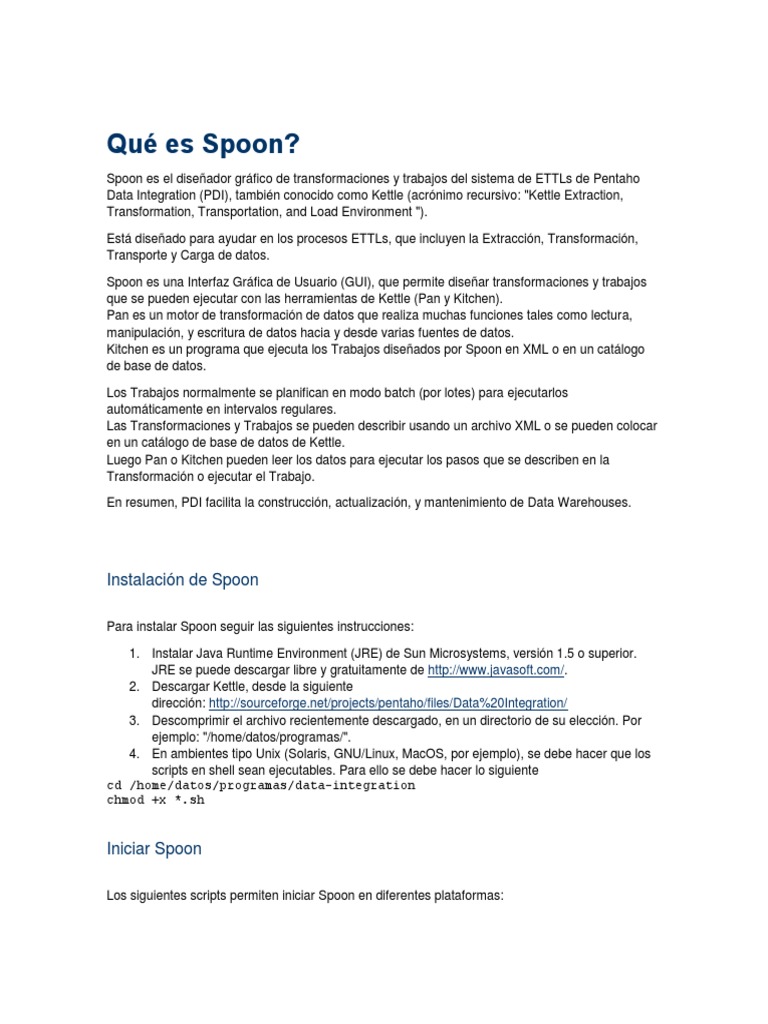 Spoon | PDF | Software libre | Tabla (base de datos)