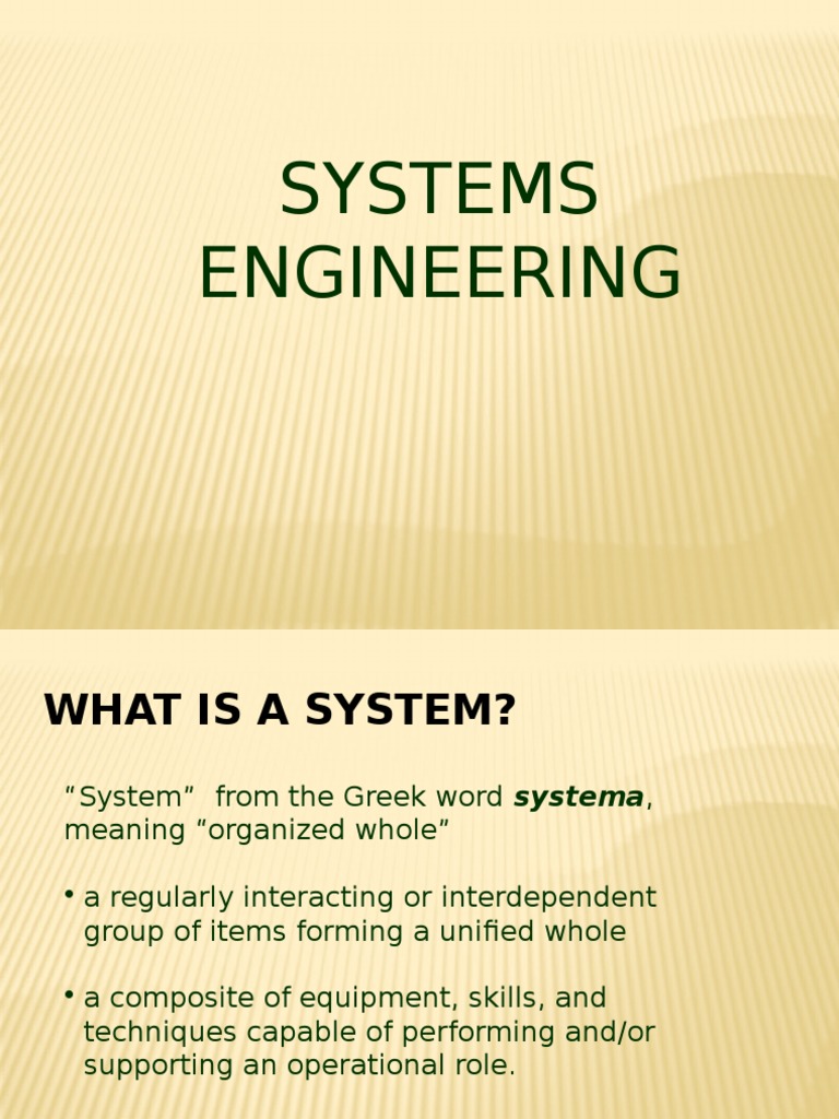 Systems Engineering | PDF | System | Systems Engineering