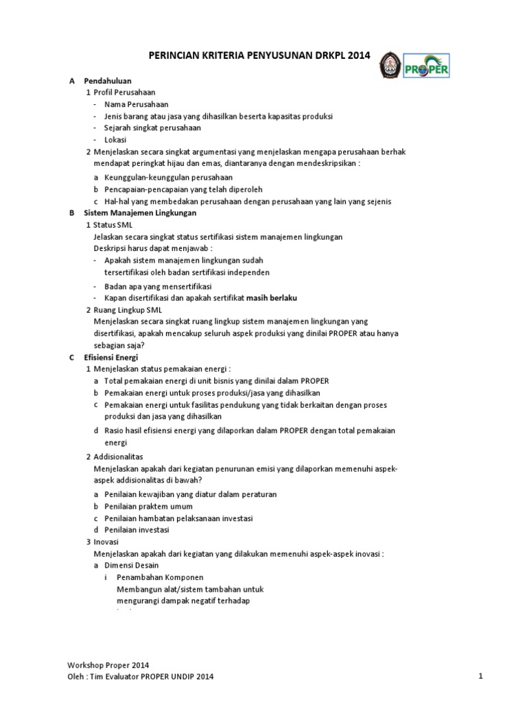 Format Penyusunan DRKPL 1 | PDF | Teknologi & Rekayasa