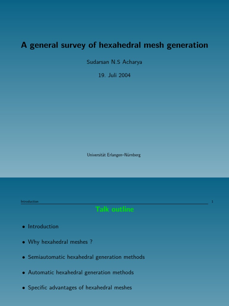 A General Survey of Hexahedral Mesh Generation | PDF | Function ...