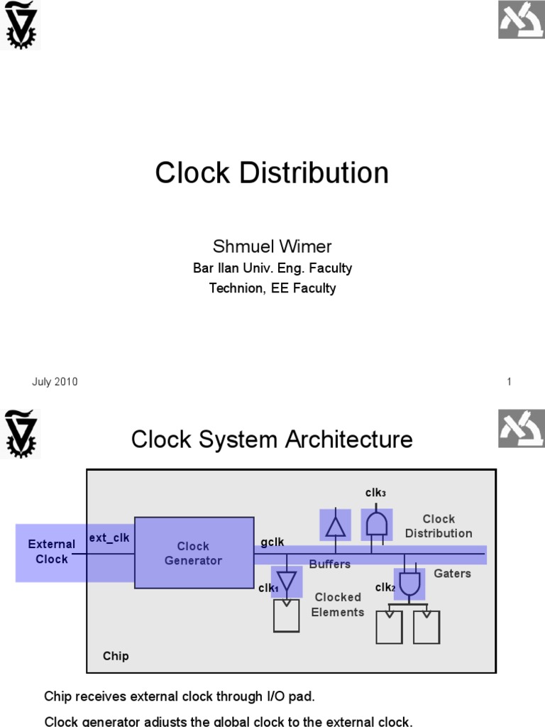 Clock Distribution: Shmuel Wimer | PDF | Electrical Circuits | Electronics