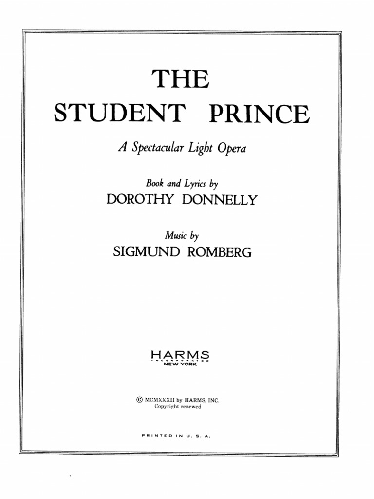 The Student Prince | PDF