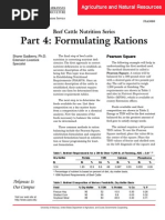 Feed Formulation | PDF | Rationing | Nutrients