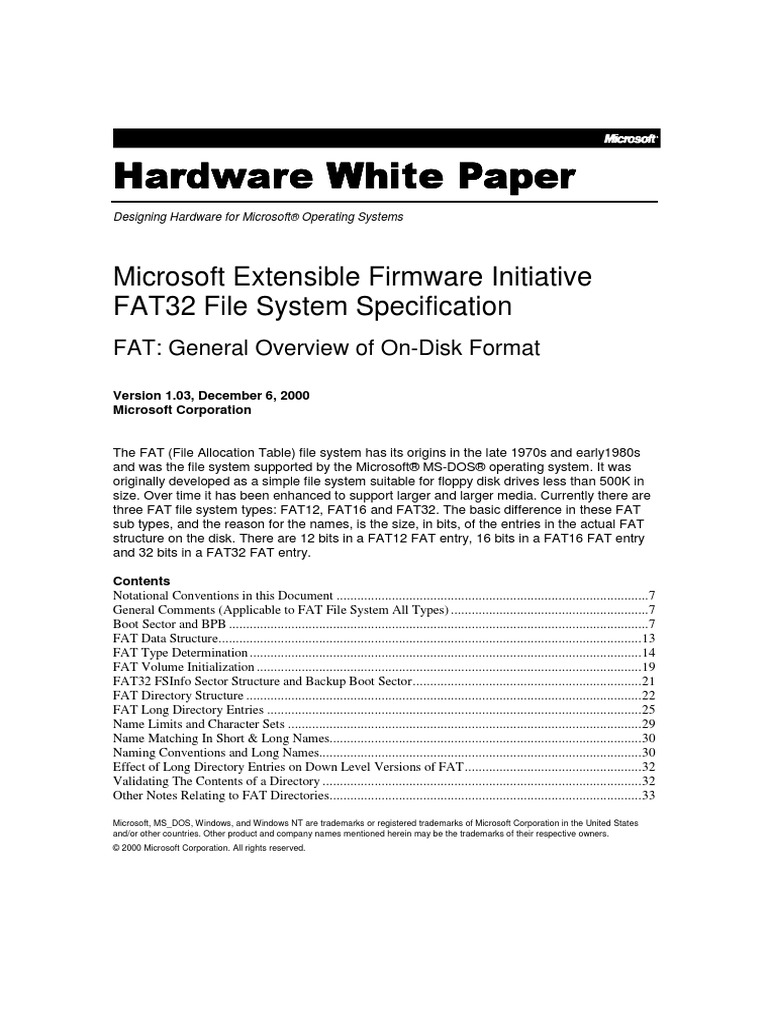 FAT32 | PDF | File System | Operating System Technology