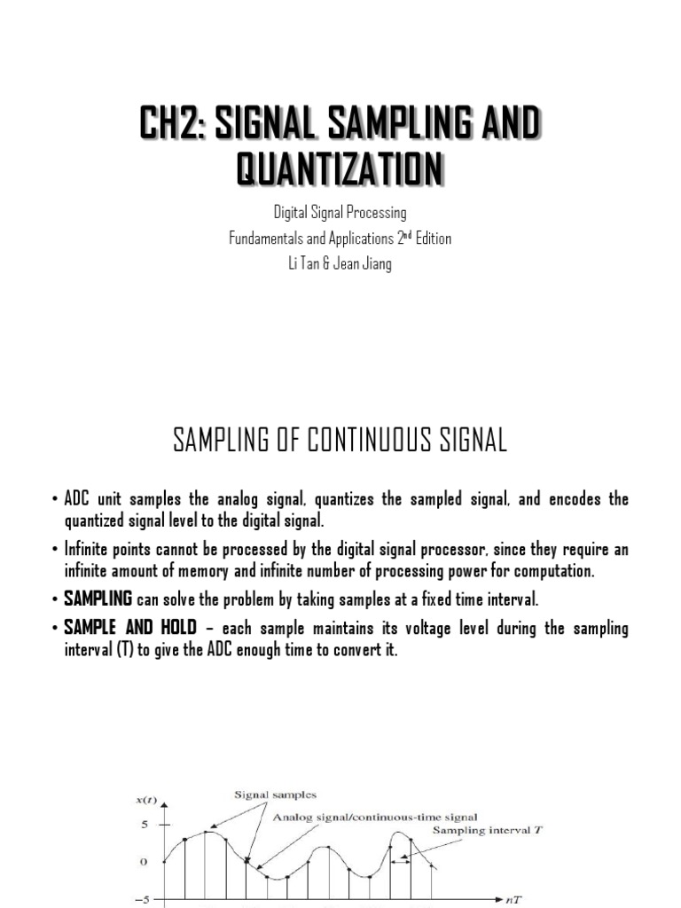 Chapter 2:signal Sampling and Quantization | PDF | Sampling (Signal Processing) | Analogue ...