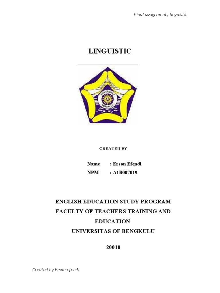 Linguistic For Non Linguistic | PDF | Language Acquisition | Linguistics