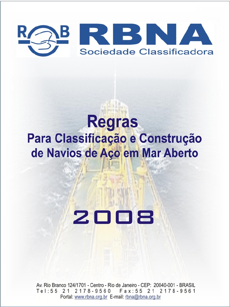 RBNA - Livro de Regras Versão 2008 | PDF | Cargueiro | Casco (embarcação)