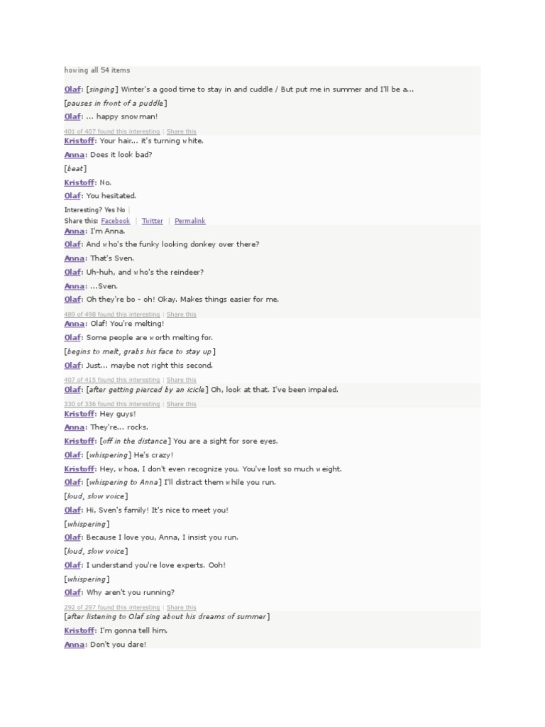 Frozen Dialogues | Musical Theatre Characters | Kingdom Hearts Characters